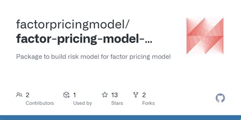 Github Factorpricingmodel Factor Pricing Model Risk Model Package To