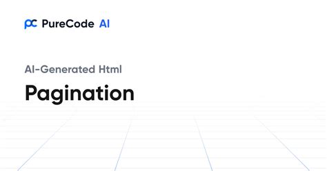 Effortless Html Pagination Generation Purecode Ai