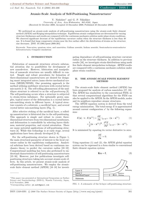 Pdf Atomic Scale Analysis Of Self Positioning Nanostructures