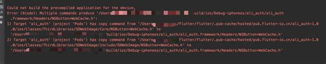 版本IOS启动报错 Issue CodeGather flutter ali auth GitHub