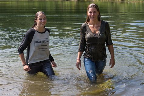 WWF 98224 Double Photoset Of Ella And Lotte In A Lake Wetlook World Forum V6 0