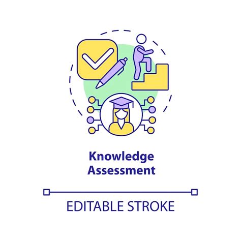 Premium Vector Knowledge Assessment Concept Icon