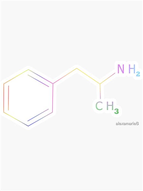 Adderall Pastel Chemical Structure Sticker For Sale By Alexamarie8