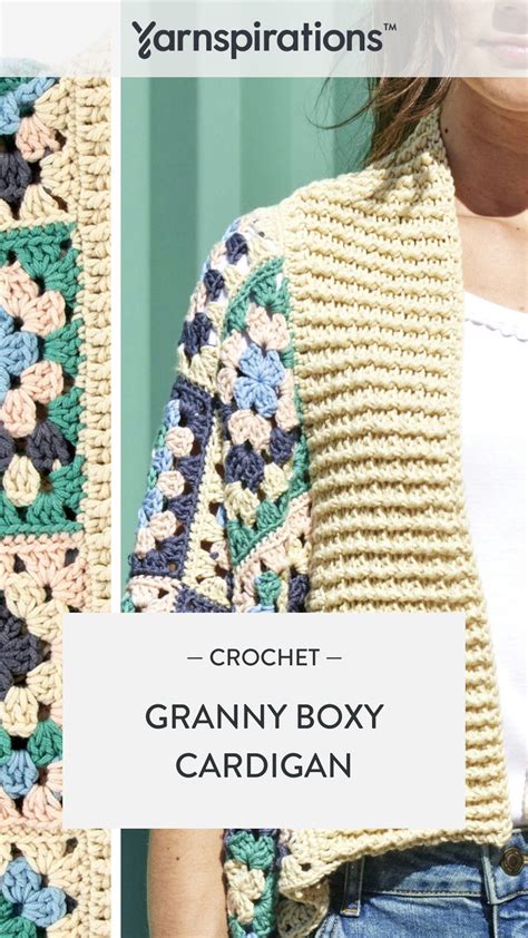 Free Easy Caron Crochet Granny Boxy Cardigan Pattern Crochet Cardigan