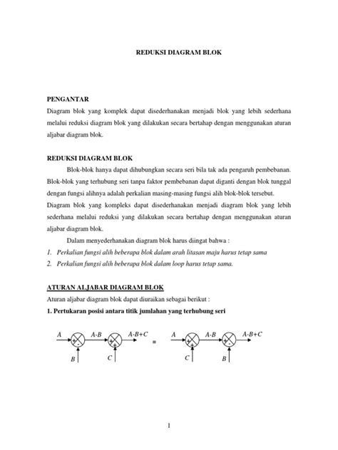Simplifying Complex Block Diagrams Pdf