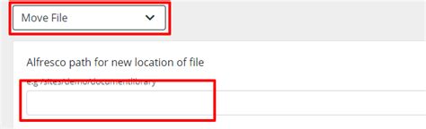 Set Alfresco Actions For A Search Task Securenvoy Data Discovery
