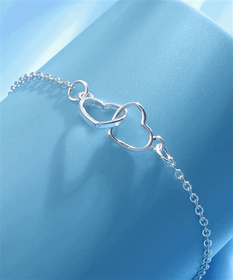 당일출고🔥변색알러지 Double Heart 팔찌 우정 커플 써지컬 소원 각인 실 은 실버 비즈 원석 팔찌 여친 남친 생일 선물 봄 악세사리 대학생 룩 커플템 우정템 나들이