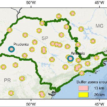 Distribution Of Airports In Southeast Brazil Openflights 2018 The