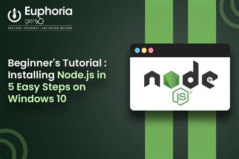 Beginners Tutorial Installing Nodejs In 5 Easy Steps On Windows 10