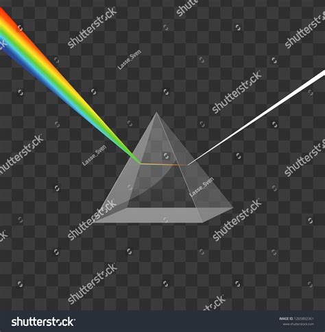Glass Prism Vector Dispersion Visible Light Stock Vector Royalty Free