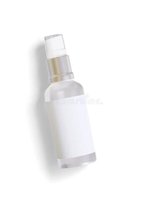 Glass Bottle Cosmetic Rendering 3d Software Illustration With Label And