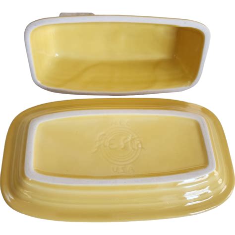 Homer Laughlin Fiesta Sunflower 14 Lb Covered Butter