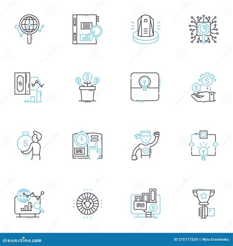 Sales Pitch Linear Icons Set Persuasion Promotions Convincing Techniques Influence