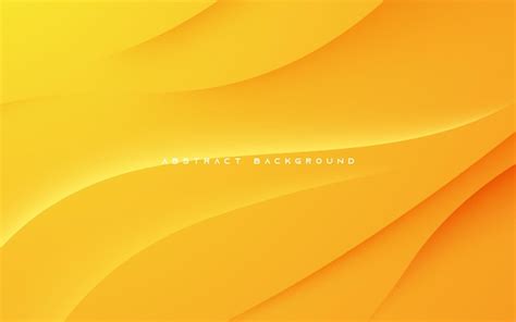 추상 물결 모양의 오렌지 그라데이션 배경 빛과 그림자 프리미엄 벡터