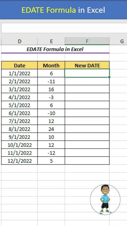 edate formula in excel excel exceltips exceltutorial msexcel microsoftexcel developer