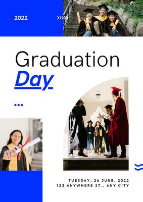 Free Printable Customizable Graduation Poster Templates Canva