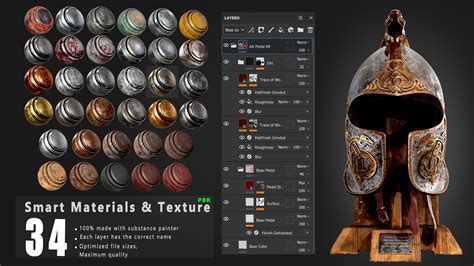 Artstation Metal And Wood And Leather Smart Materials Pbr Textures Assassins Creed Vol 01