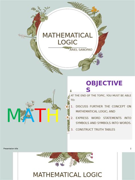 Mathematical Logic 1 Pdf If And Only If Mathematical Logic