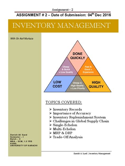 Inventory Management Challenges And Solutions Pdf Trade Off Inventory