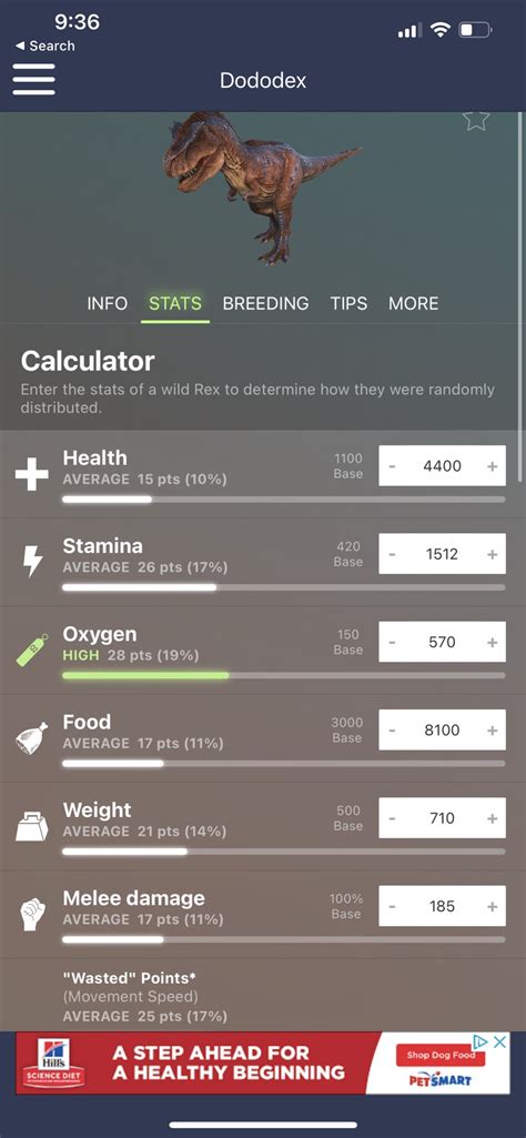 Dododex Stat Calculator