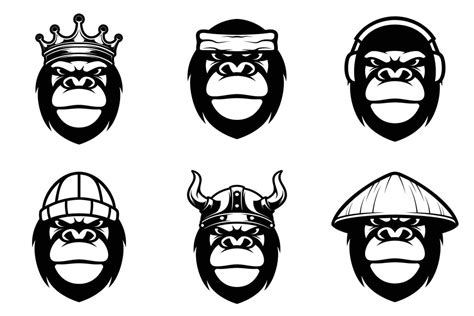 Gorilla Bundle Outline Version 44162094 Vector Art At Vecteezy