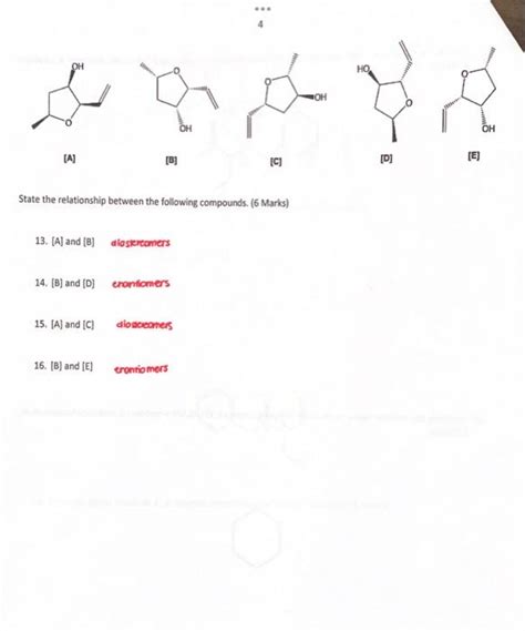 Solved Determine The Relationship Cis Or Trans Between The Chegg Com