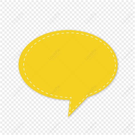 노란색 타원형 대화 상자 말풍선 일러스트노란 거품거품 Png 일러스트 무료 다운로드 Lovepik