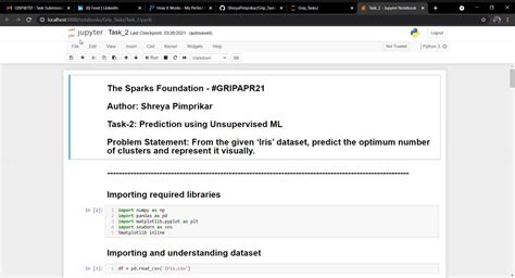 Shreya Pimprikar On Linkedin Task2 Datascience Python Machinelearning Internship Ml
