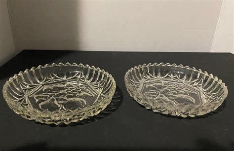 Federal Glass Company Pioneer Pattern 1940s Set Of Two Fruit Etsy