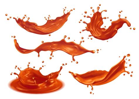 Caramel Sauce Syrup Splashes Milk Candy Toffee 31742741 Vector Art At