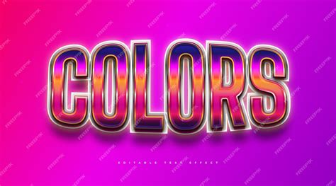 Premium Vector Colorful Retro Text Style With 3d And Glowing Effect Editable Text Style Effect