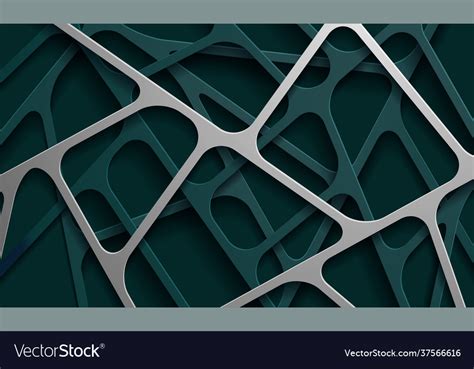 Abstract 3d Background With Green Paper Layers Vector Image