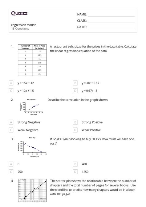50 Regression Worksheets For 12th Grade On Quizizz Free And Printable Worksheets Library