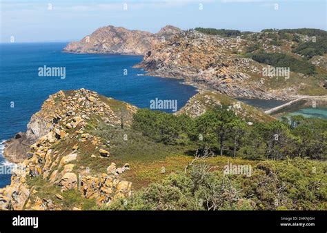 Aerial View Of Stunning Landscape In The Cies Islands Natural Park
