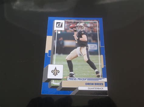 Free 2022 Panini Donruss Drew Brees Blue Press Proof Parallel Card