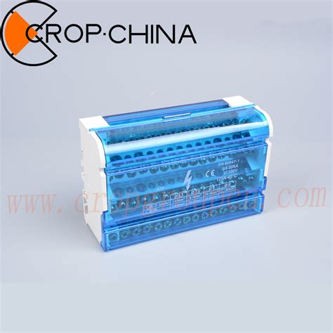 Terminal Junction Box With Terminal Block DIN Rail Copper Busbar Hole Qty China Terminal