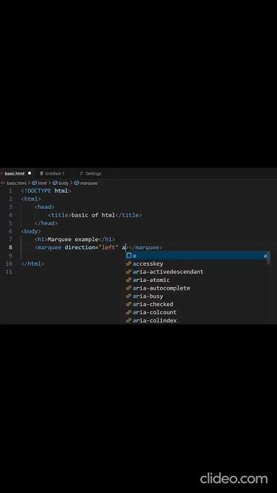 Marquee Tag In Html Html Htmltutorial Youtube