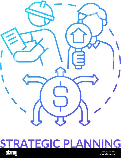 Strategic Planning Blue Gradient Concept Icon Stock Vector Image And Art Alamy