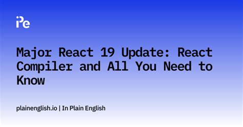 Mikolaj Kubera On Linkedin React 19 Update Whats New And How It Will