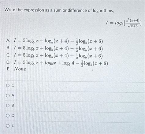 Solved Write The Expression As A Sum Or Difference Of Chegg Com