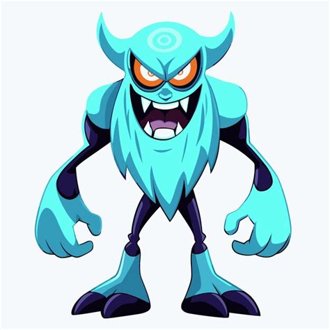 귀여운 몬스터 일러스트 프리미엄 벡터