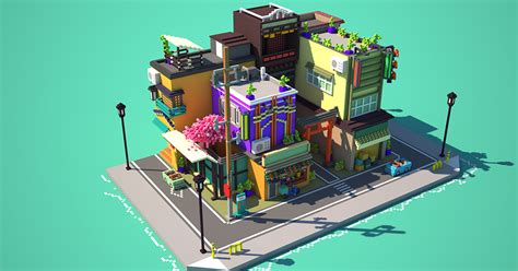 Voxel Buildings 3d Environments Unity Asset Store