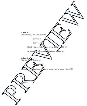 AP Precalculus Progress Check 2 Aligned FRQ Assessment 2 Editable Forms