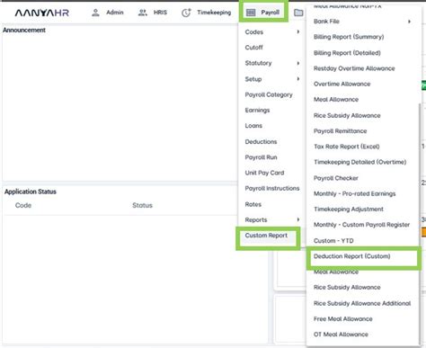 How To Generate Deduction Summary Report Aanyahrv2