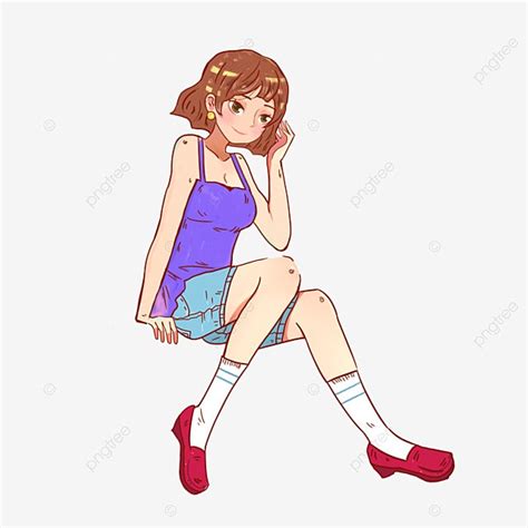 귀여운 바람 소녀 그림 문자 요소 소녀 수치 패션 Png 일러스트 및 Psd 이미지 무료 다운로드 Pngtree