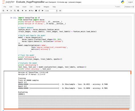 Keras Modelevaluate Progress Bar Way Too Long By Default · Issue 32320 · Tensorflow