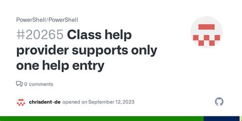Class Help Provider Supports Only One Help Entry · Issue 20265 · Powershellpowershell · Github