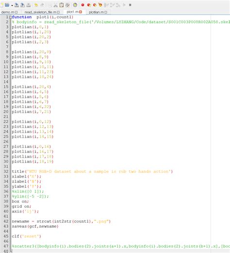 to use for loop at demo m · issue 1 · levelca ntu rgb d skeleton