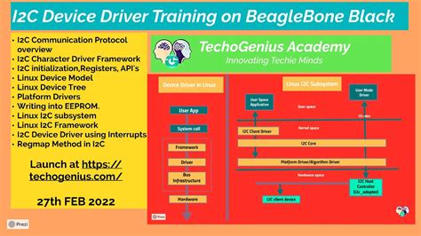 I2c Device Driver Training In Beaglebone Black Launch 27th Feb