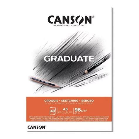Bloco Papel Desenho Graduate Croquis A3 297x420mm 96g M Canson Irmãos